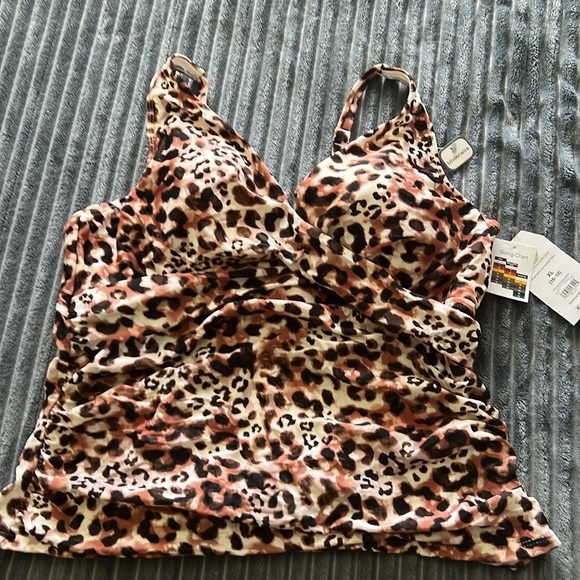 Swim | Time And Tru Underwire Leopard Print Tankini Xl | Poshmark